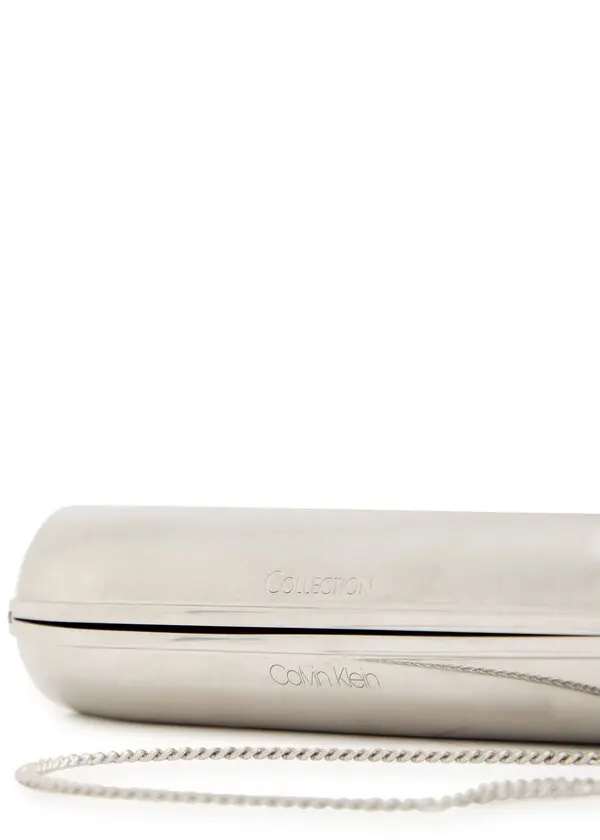 Calvin Klein Metal Bottle Clutch - Silver