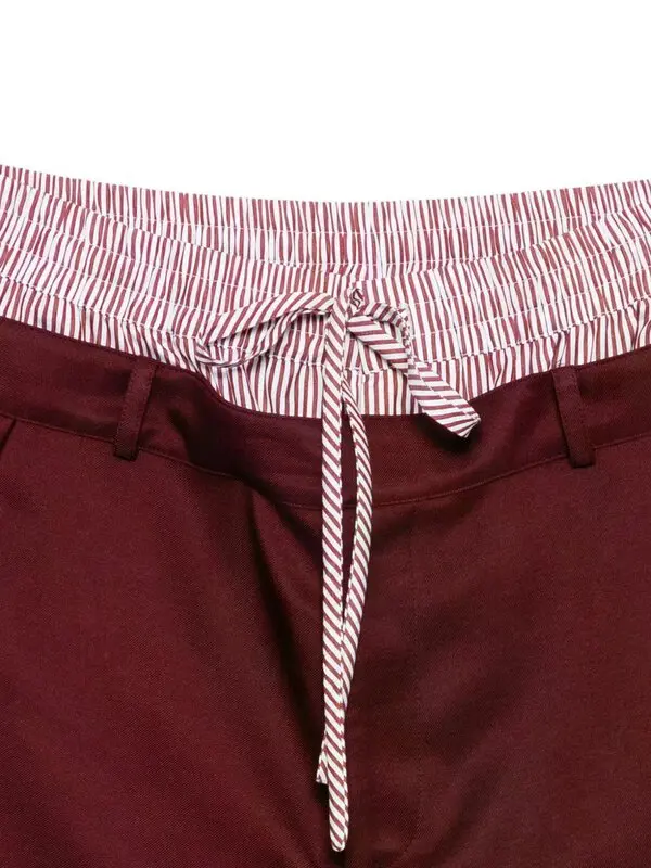 Monse Deconstructed Striped Shorts - Red
