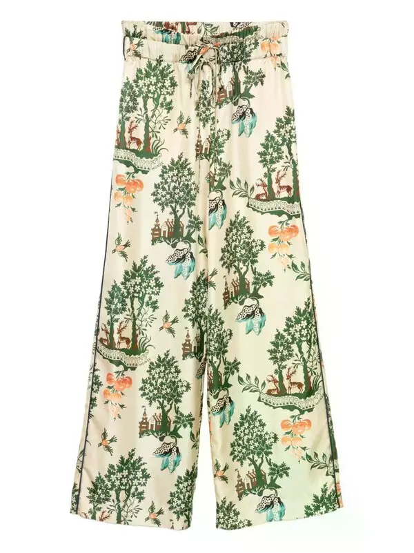 Monse Graphic Print Wide-leg Trousers - Neutrals