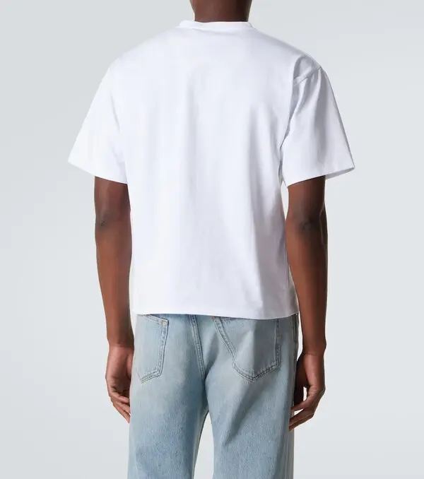 Saint Laurent Cropped Cotton Jersey T-shirt