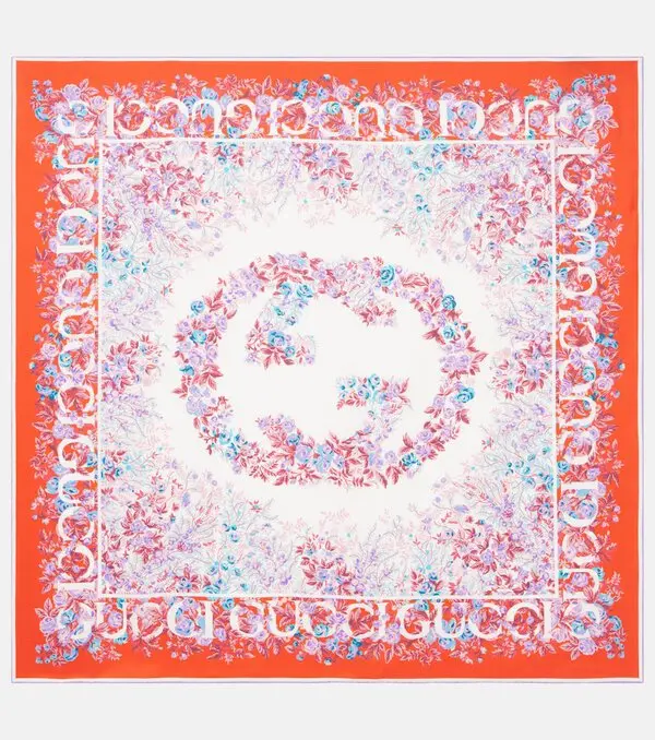 Gucci Printed Silk Twill Scarf