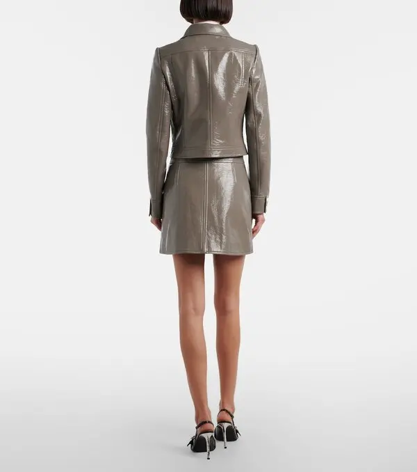 COURREGES Vinyl Mini Skirt - Grey