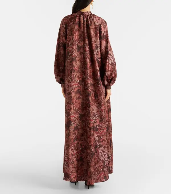 Max Mara Embellished Silk Maxi Dress