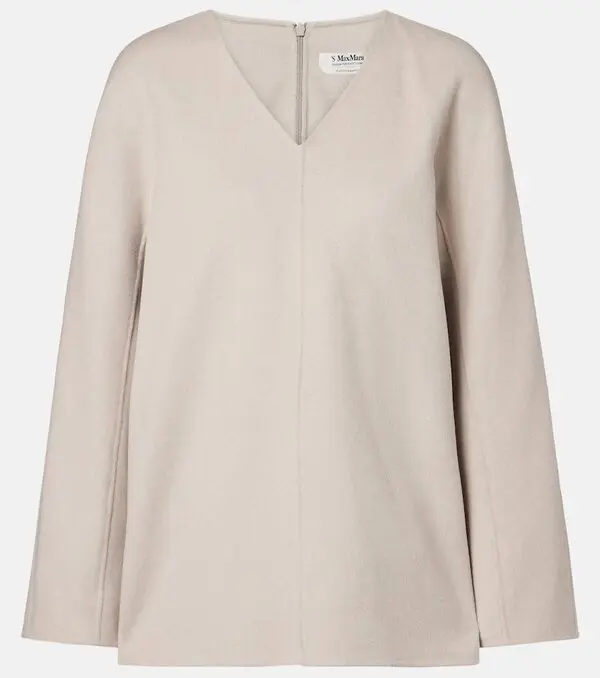 Max Mara Riva Virgin Wool V-neck Sweater