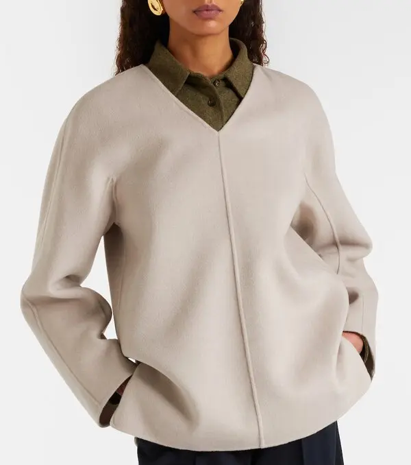 Max Mara Riva Virgin Wool V-neck Sweater