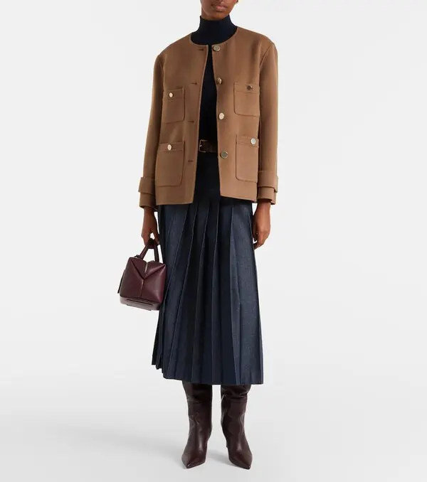 Max Mara Alba Virgin Wool Jacket - Brown
