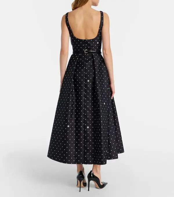 Elie Saab Polka Dot Midi Dress