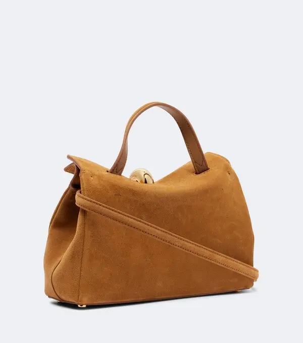 Jacquemus Valerie Small Suede Top-handle Bag - Brown