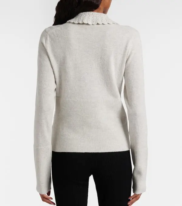 Chloé Logo Wool Cardigan - Grey