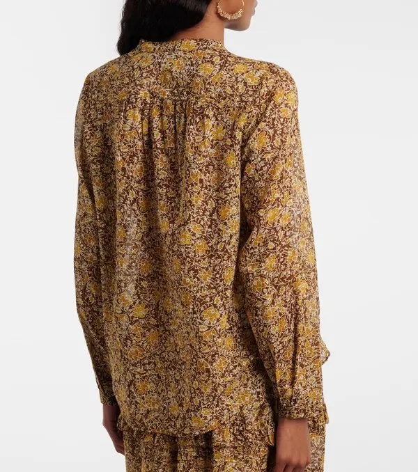 MARANT ETOILE Maria Floral Cotton Voile Blouse - Multicoloured