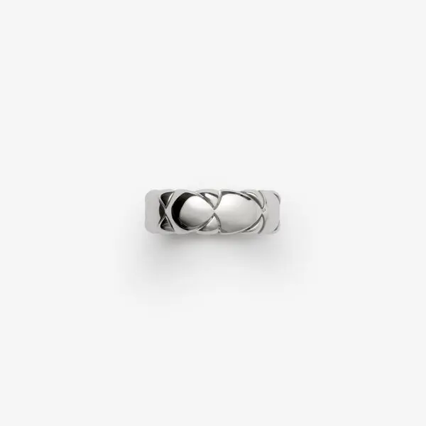 Burberry Sterling Shield Segment Ring - Silver