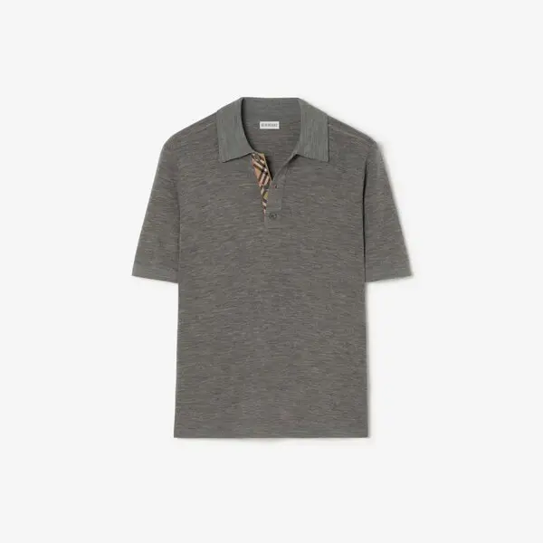 Burberry Wool Polo Shirt - Grey