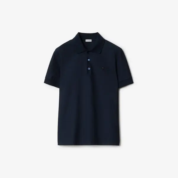 Burberry Metal Knight Cotton Polo Shirt - Navy