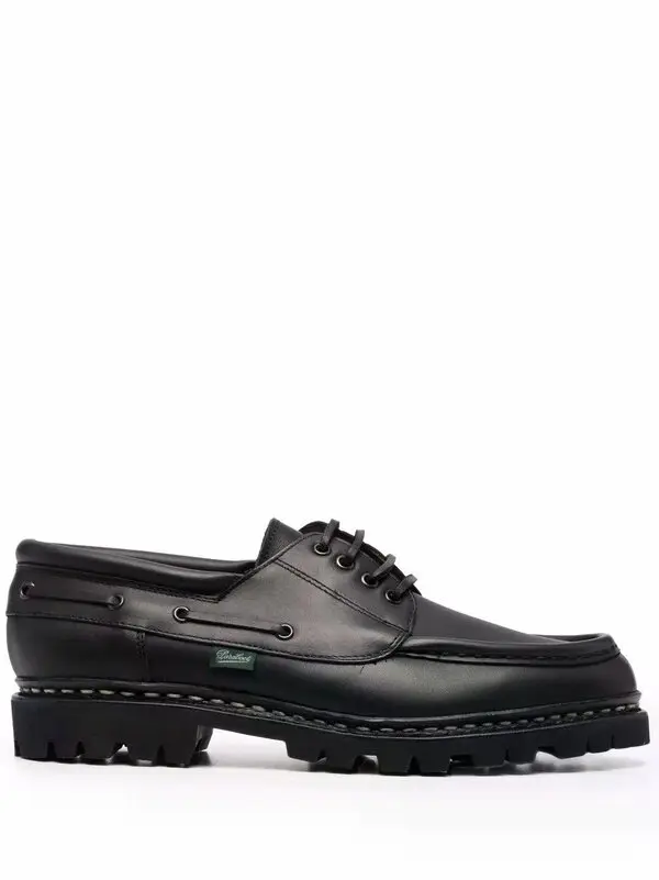 Paraboot Ridged Sole Boat Shoes - Blue