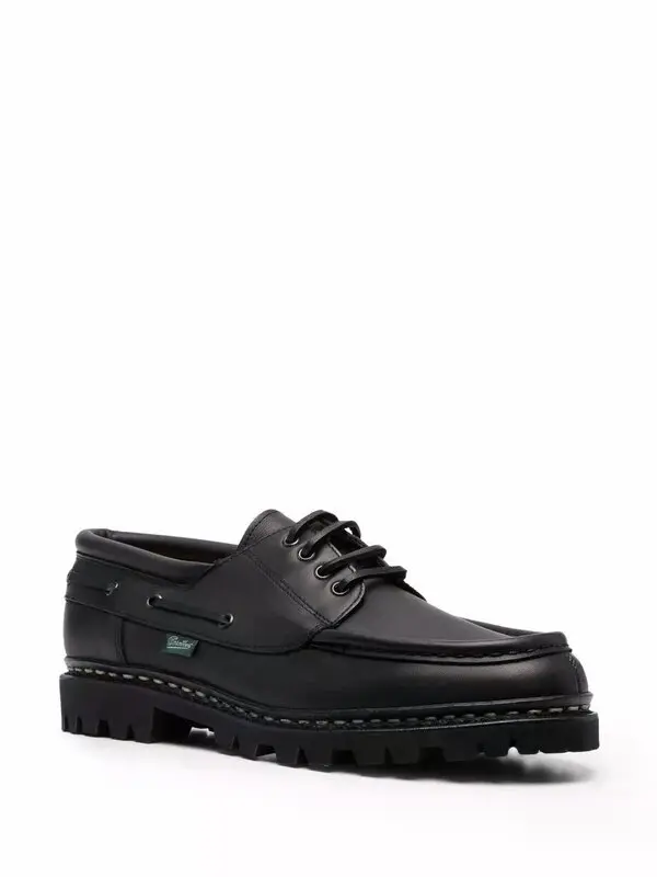 Paraboot Ridged Sole Boat Shoes - Blue
