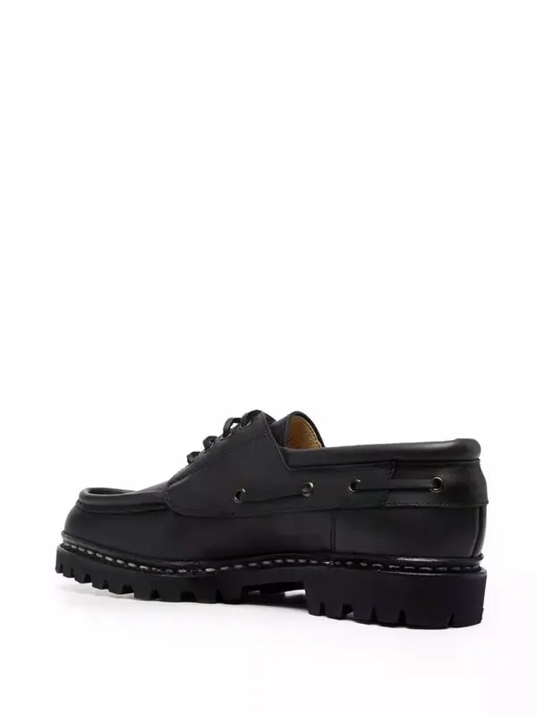 Paraboot Ridged Sole Boat Shoes - Blue