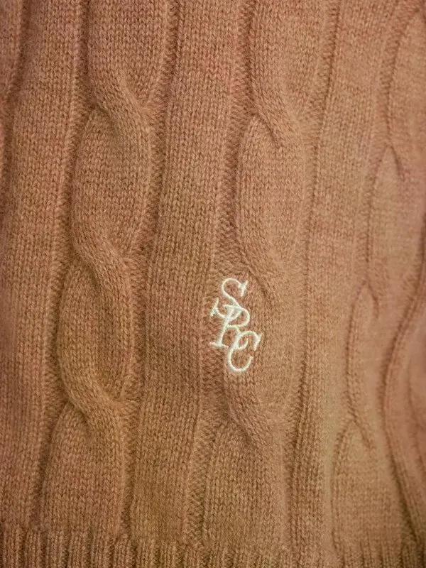 Sporty & Rich Cable-knit Buttoned Cardigan - Brown