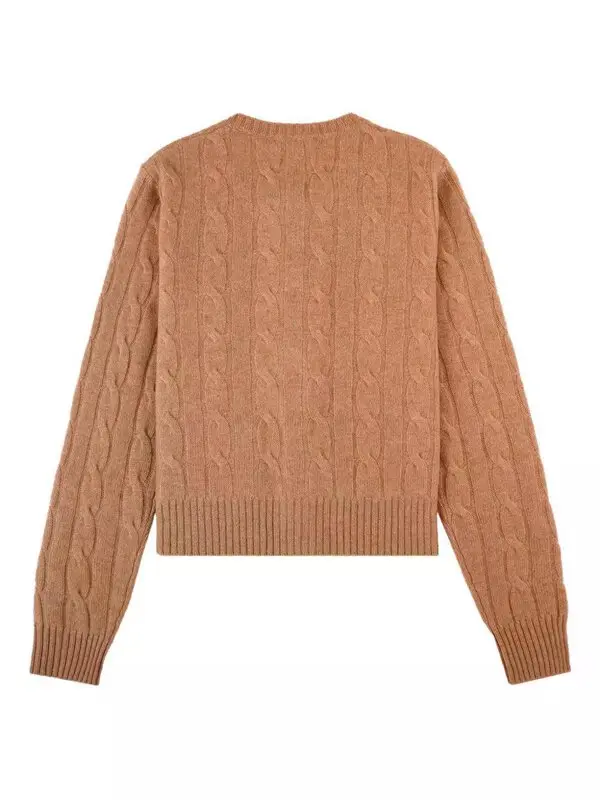 Sporty & Rich Cable-knit Buttoned Cardigan - Brown