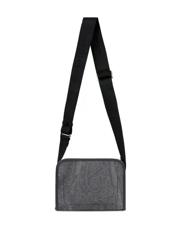 Etro Paisley Pattern Messenger Bag - Grey