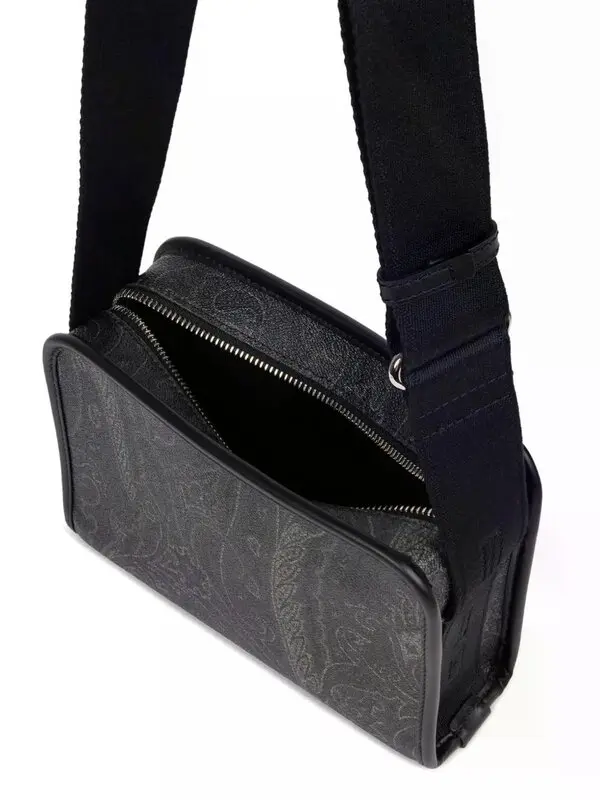 Etro Paisley Pattern Messenger Bag - Grey