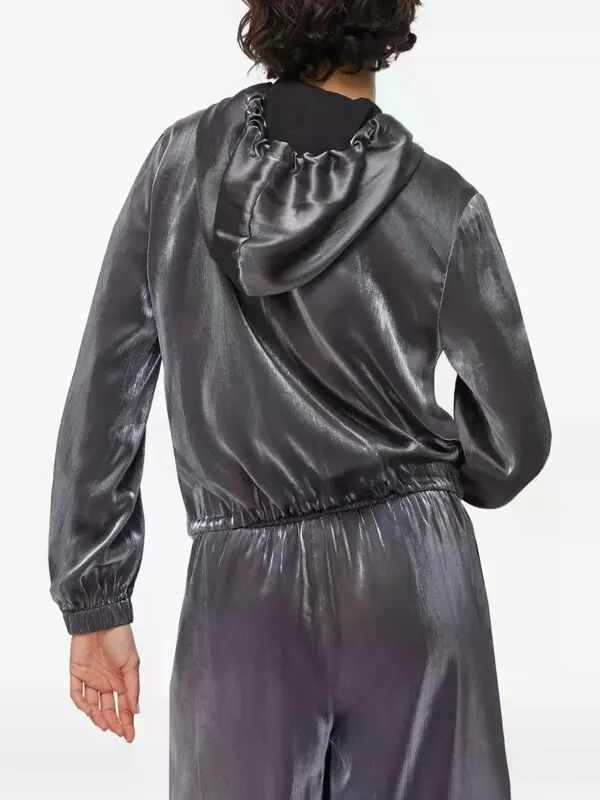 Liu Jo Laminated Hooded Zip-up Jacket
