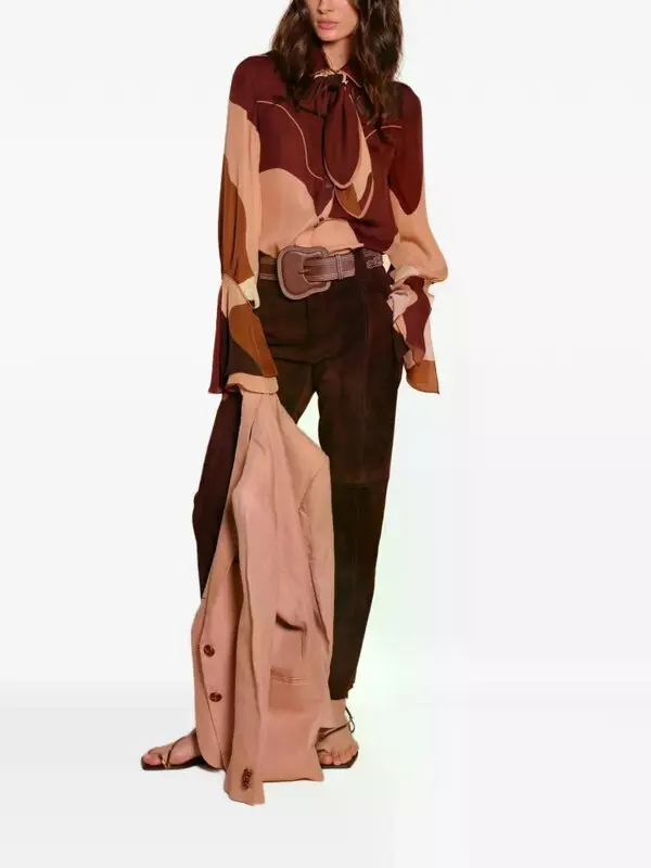 Johanna Ortiz Cartography Leather Trousers