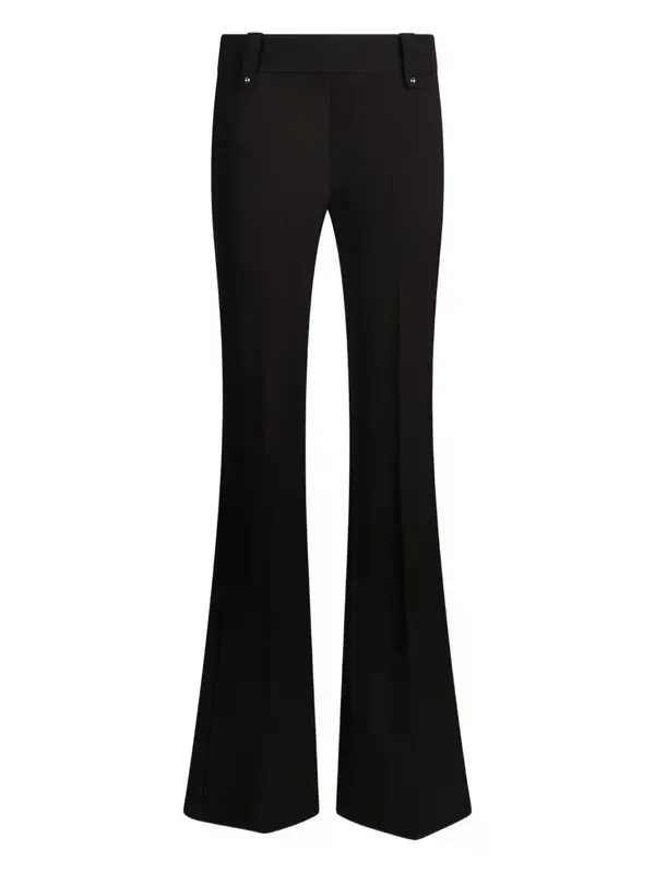 Liu Jo Flared Crepe Trousers With Stud Detailing - Black