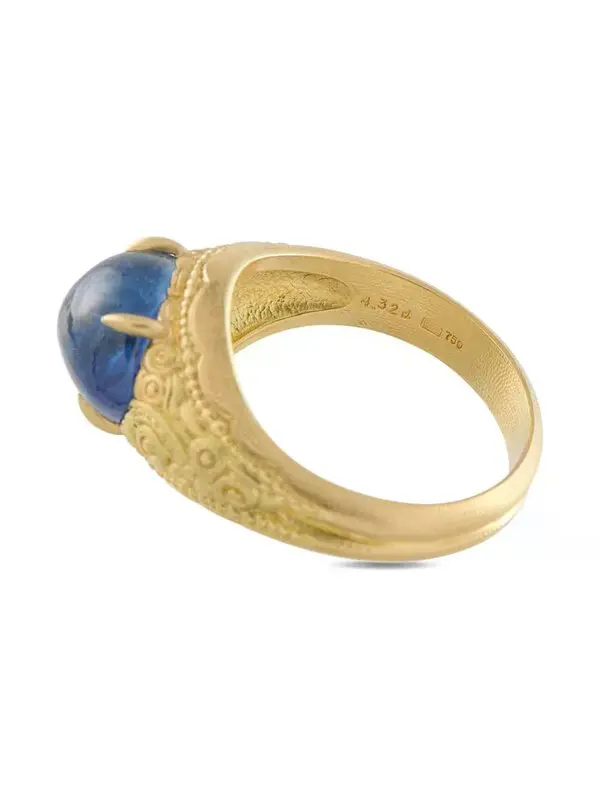 ALEX SEPKUS Embellished Sapphire Ring In 18k Yellow