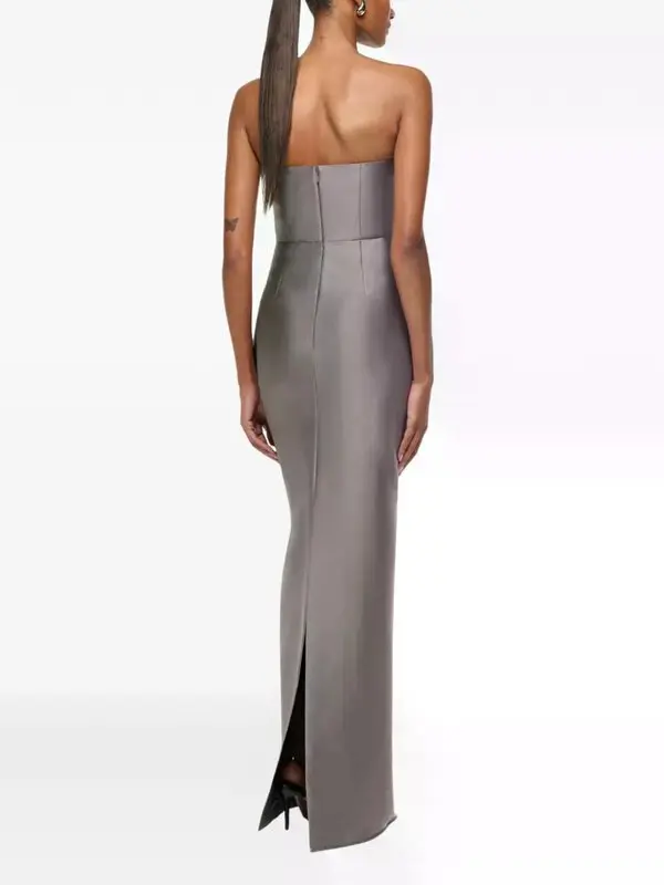 Roland Mouret Square-neck Gown With Crystal Trim