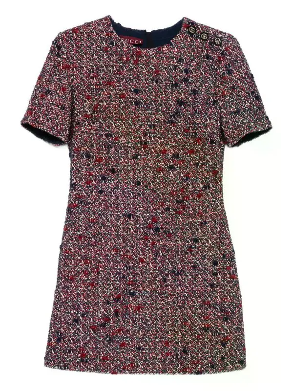 Gucci Tweed Button-detailed Dress