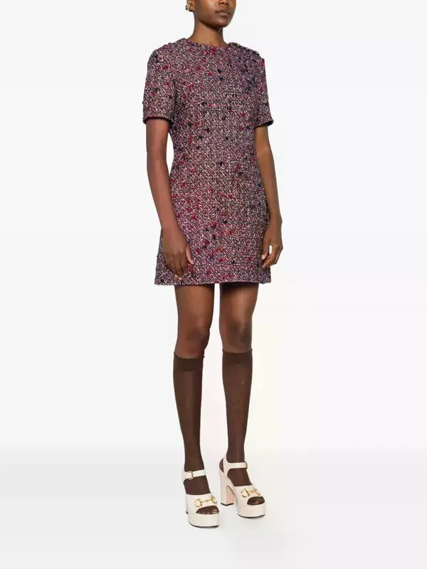 Gucci Tweed Button-detailed Dress