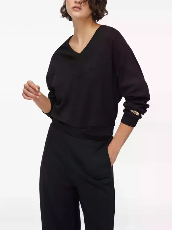 Liu Jo V-neck Sweater With Chain Detail