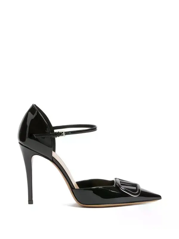 Valentino Garavani Vlogo Signature D'orsay Patent Leather Pumps - Black