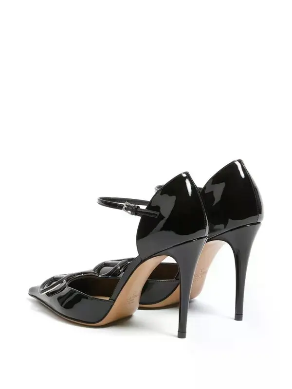 Valentino Garavani Vlogo Signature D'orsay Patent Leather Pumps - Black