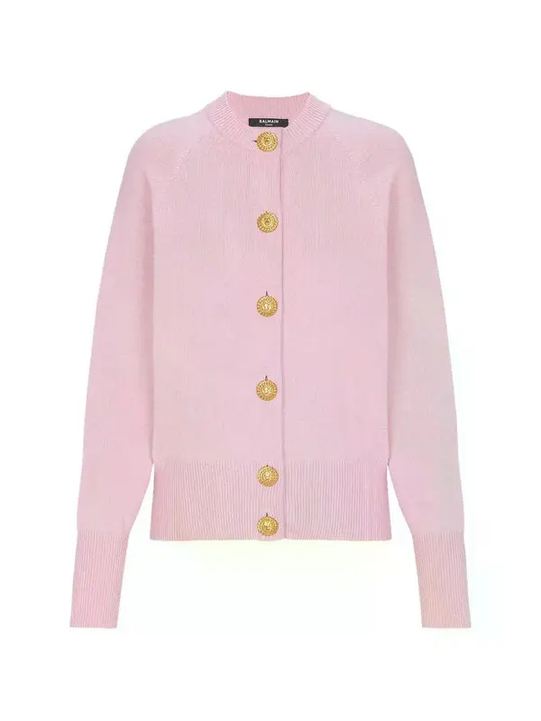 Balmain Buttoned Cardigan - Pink