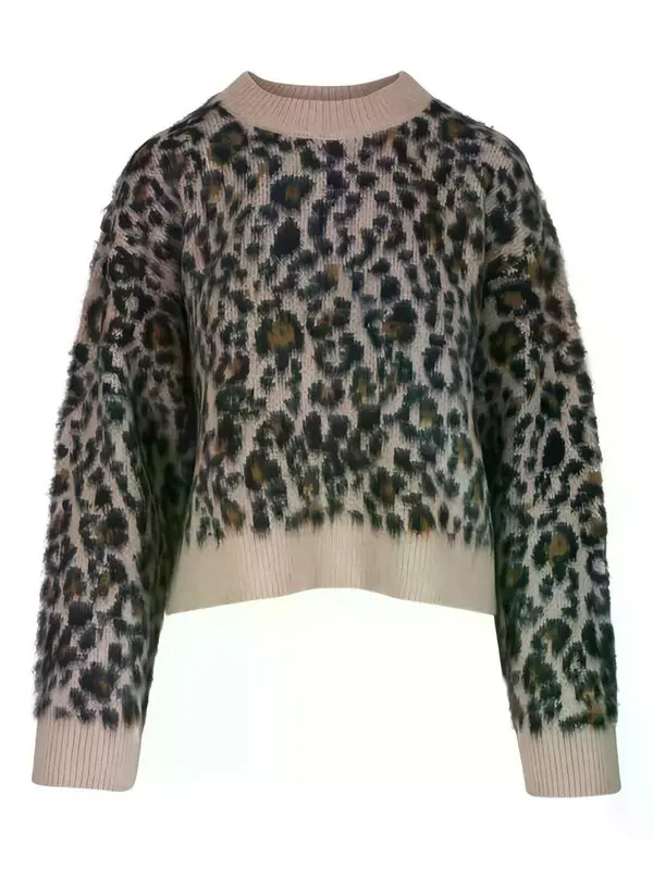 NILI LOTAN Animal Print Sweater - Neutrals