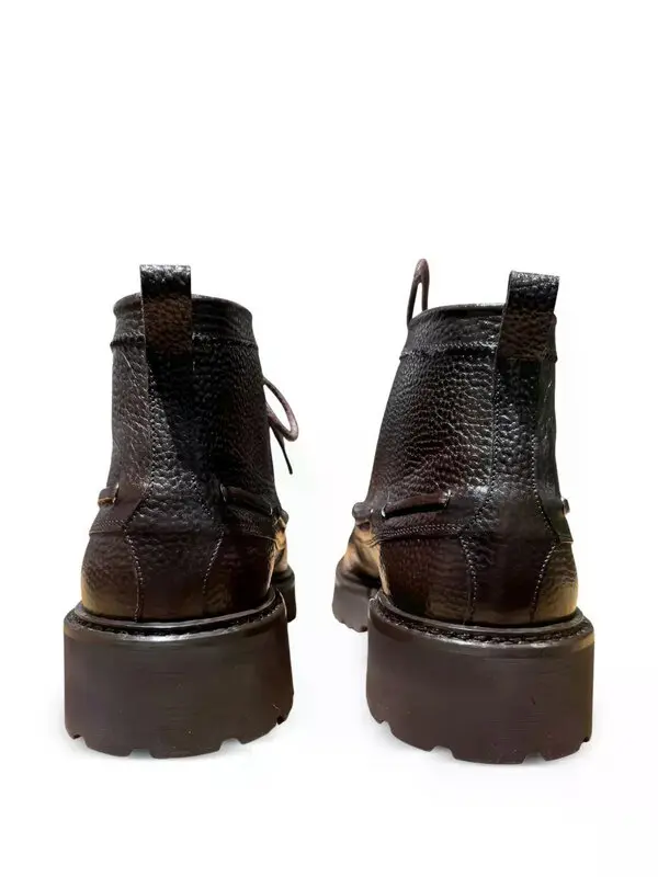 CALCE Lug Sole Lace-up Ankle Boots