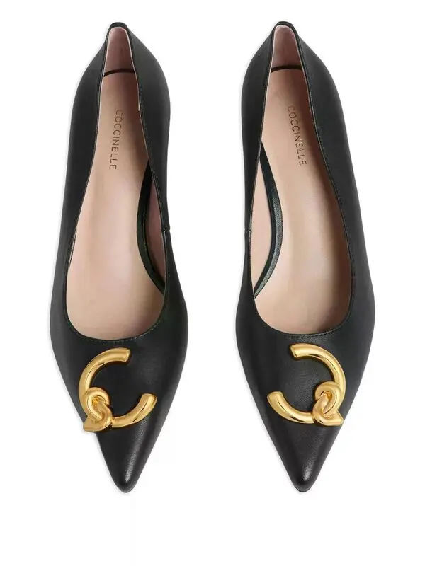 COCCINELLE C-me Pointed Toe Kitten Heel Pumps