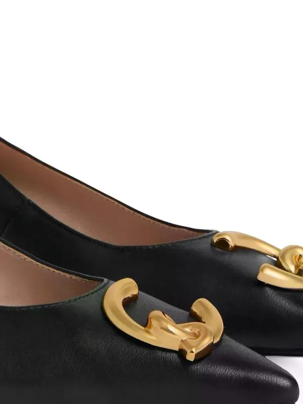 COCCINELLE C-me Pointed Toe Kitten Heel Pumps