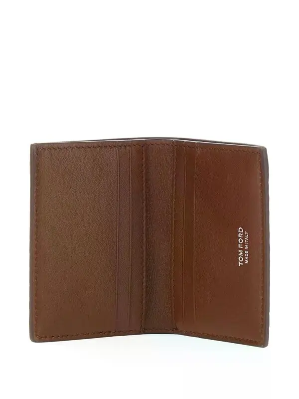 TOM FORD Embossed Leather Wallet - Brown