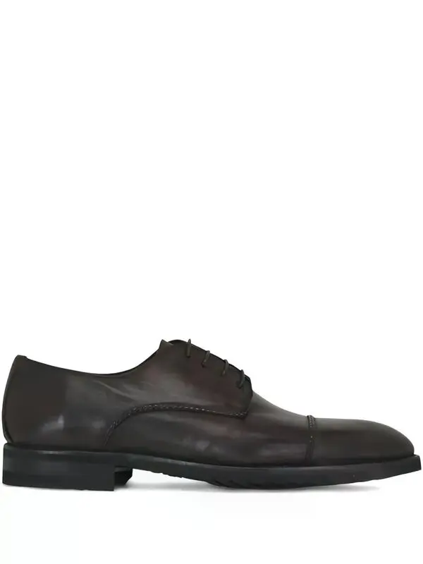 Bontoni Calfskin Oxford Shoes - Brown