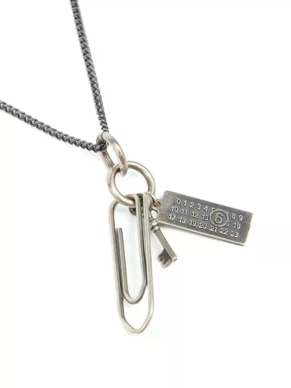MAISON MARGIELA Charm Necklace With Paperclip And Key