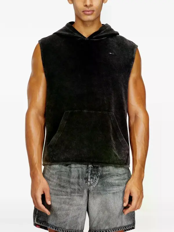 DIESEL® Embroidered Sleeveless Hoodie