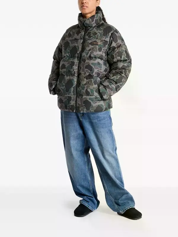Carhartt Work In Progress Camouflage Print Puffer Jacket