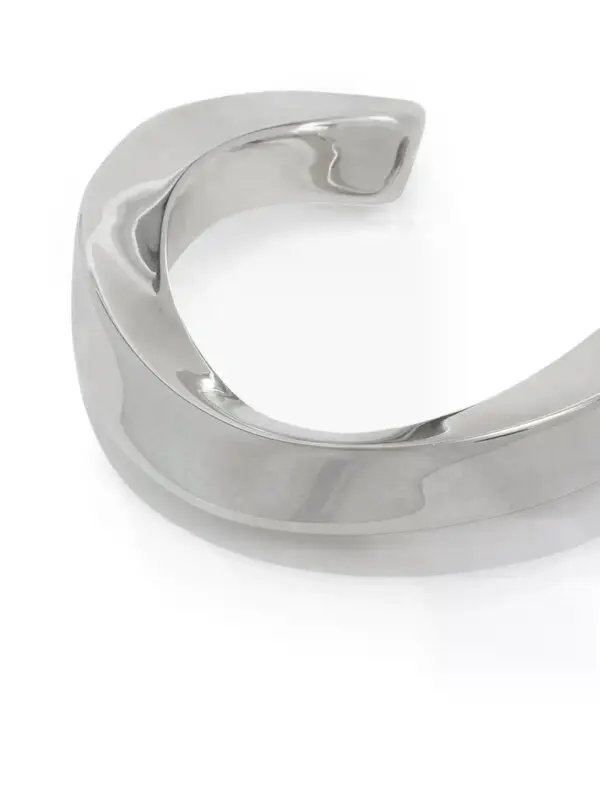 JIL SANDER Engraved Logo Cuff Bracelet