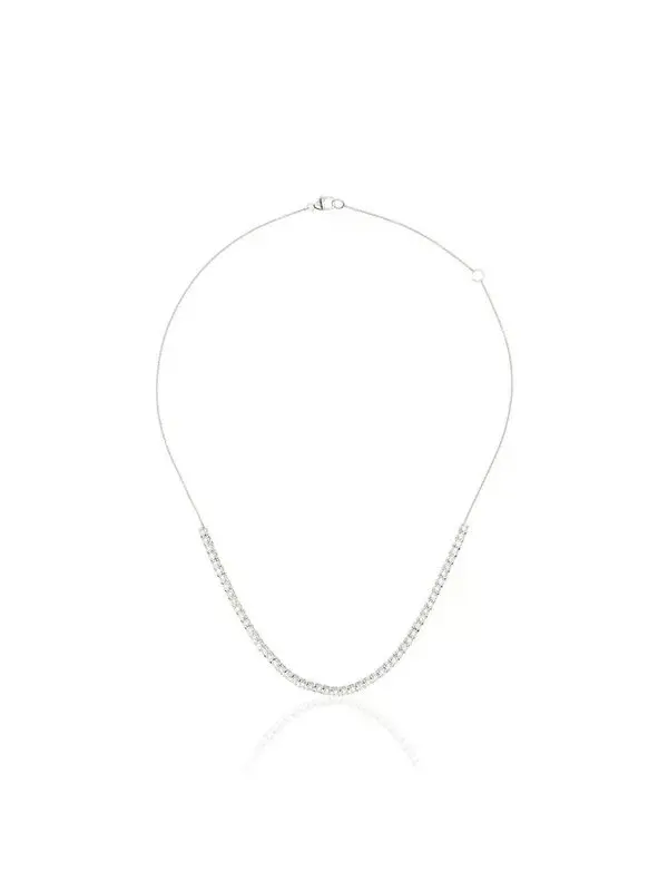 DANA REBECCA DESIGNS 14kt White Gold Diamond Half Chain Necklace - Silver