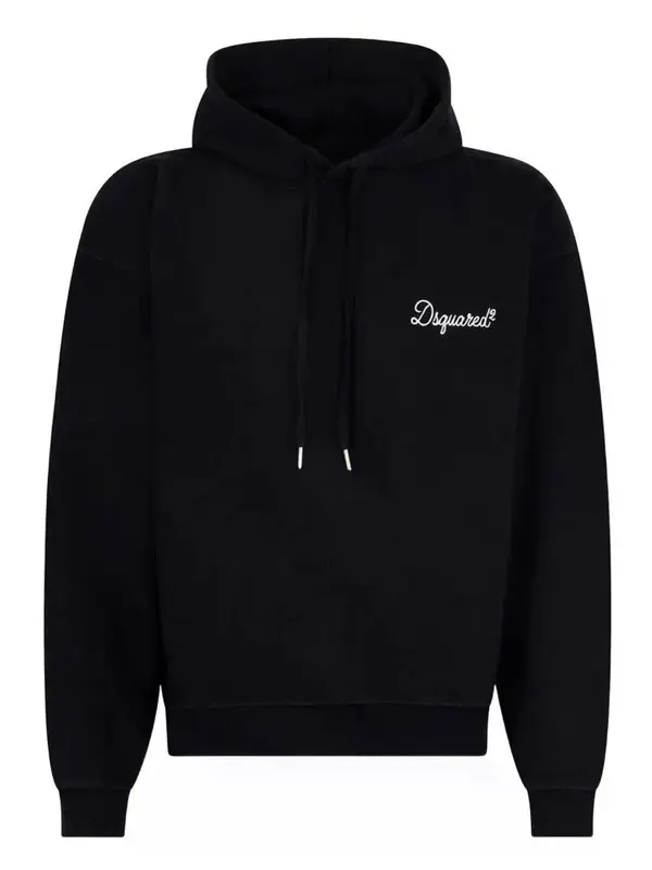 Dsquared2 Signature Relaxed-fit Hoodie With Embroidered Logo