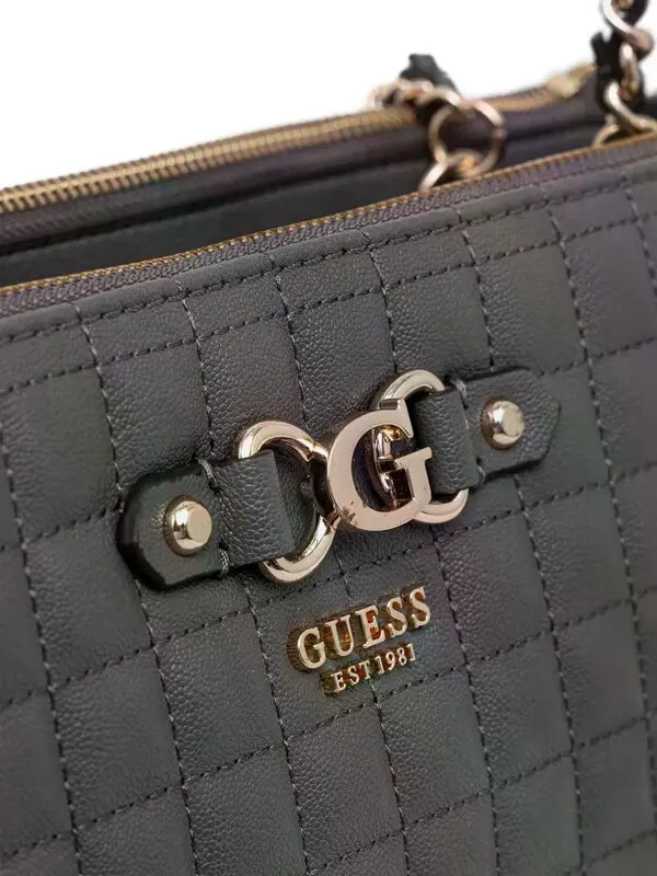 Guess Nadira Quilted Tote Bag With Chain Detail