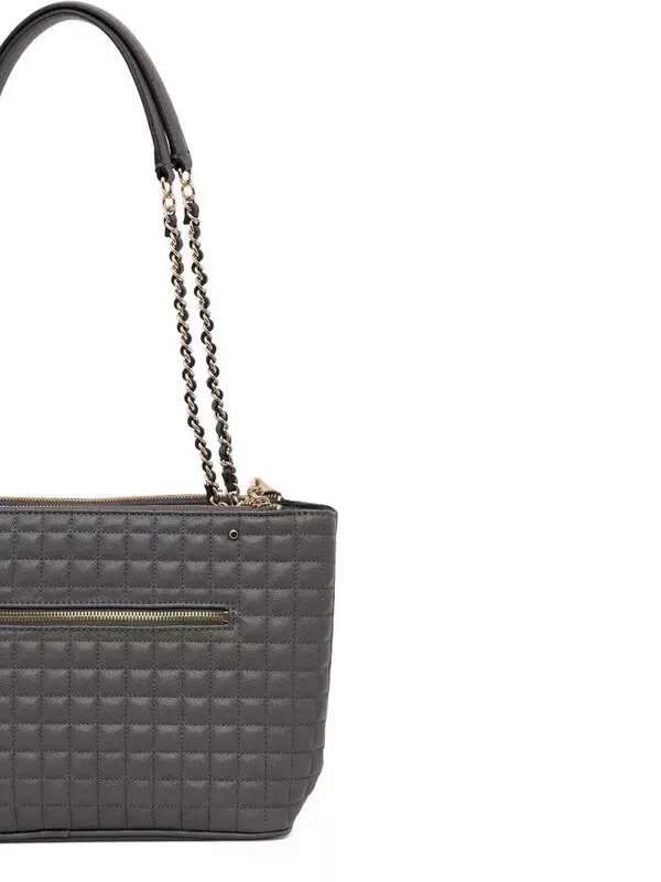Guess Nadira Quilted Tote Bag With Chain Detail