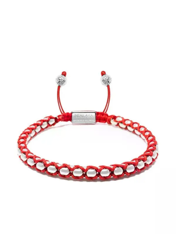 NIALAYA JEWELRY Box-chain Bracelet - Red